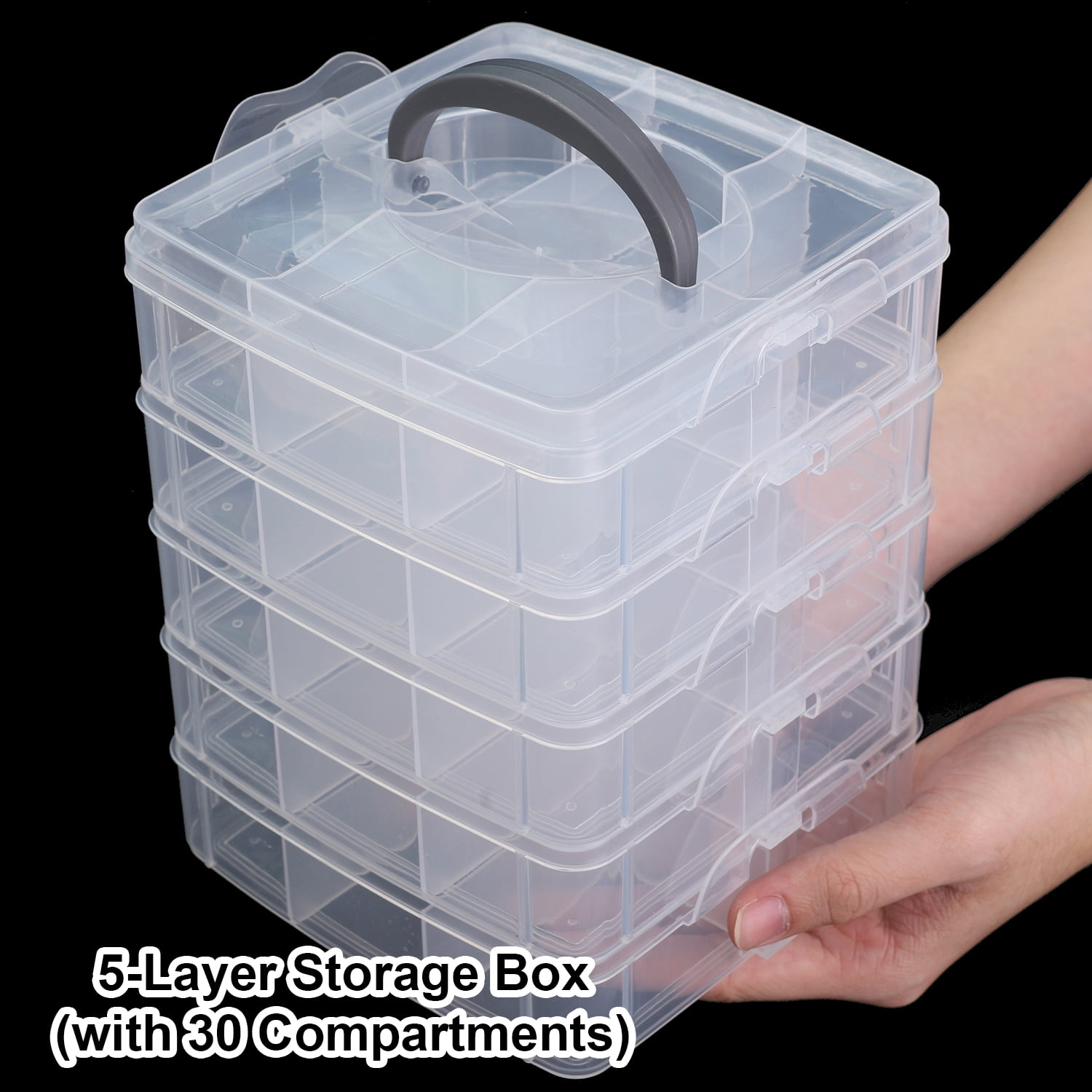 3/4/5 Layers Adjustable Storage Box, Jewelry Beads DIY Handmade Crafts Sewing Tools Stackable ...
