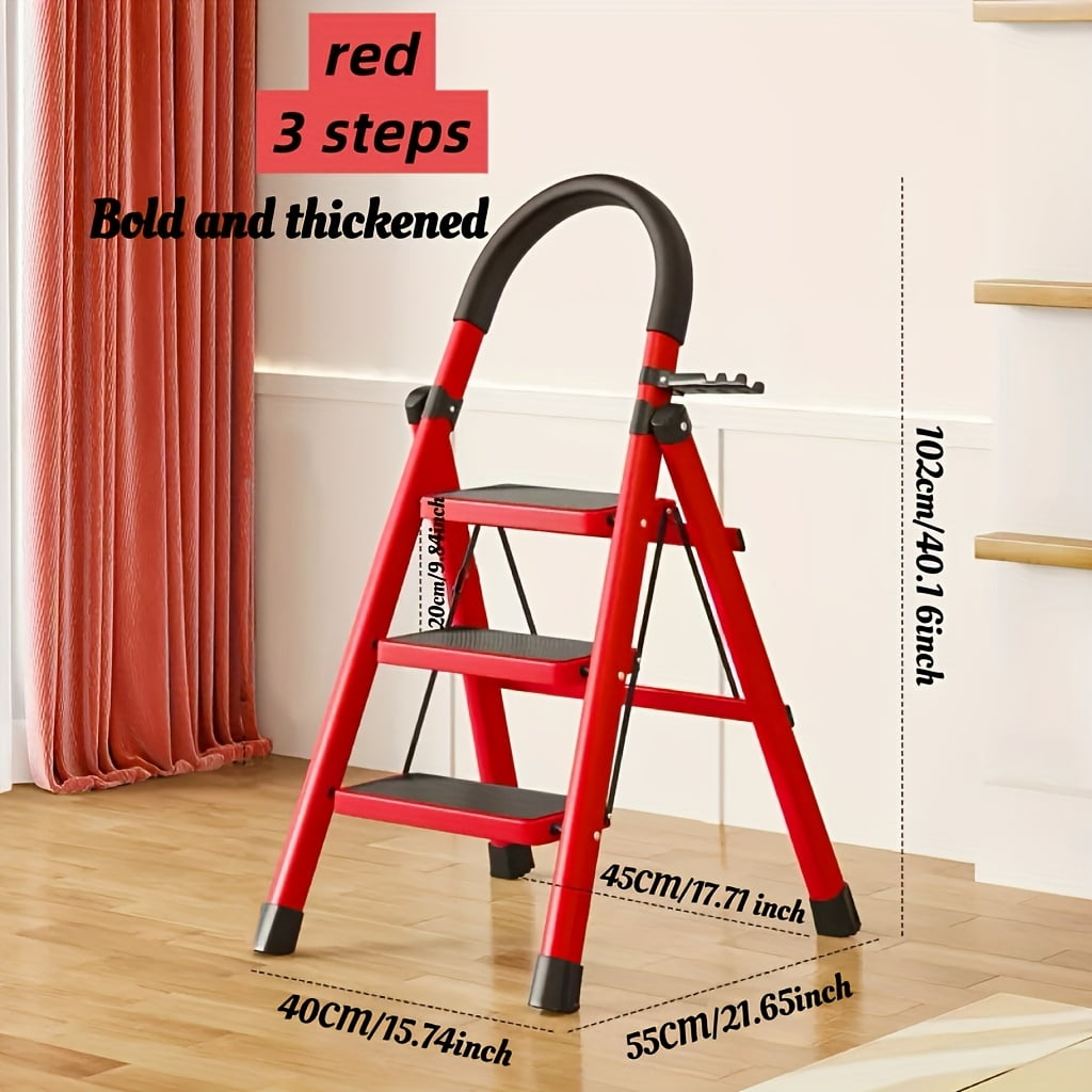 3/4/5-Step Folding Ladder - 500lb Capacity - Non-Slip Steps ...