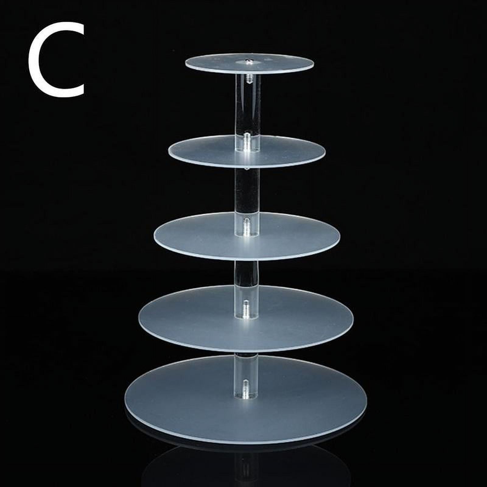 3 4 5 Tier Acrylic Wedding Cake Stand Crystal Cupcake Display Shelf ...