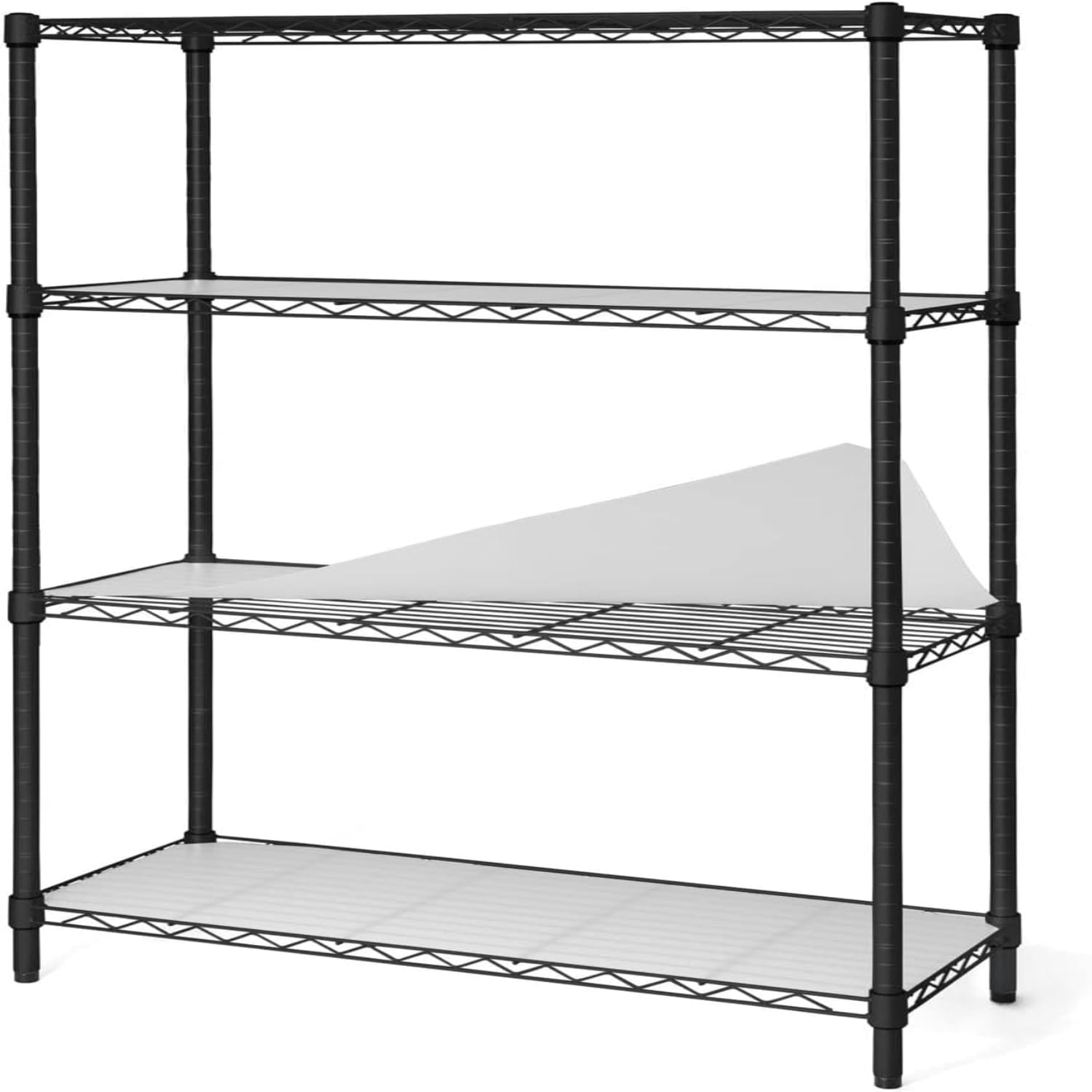 3/4/5-Tier Adjustable Height Wire Shelving Unit Garage Shelving Storage Organizer Wire Rack ...