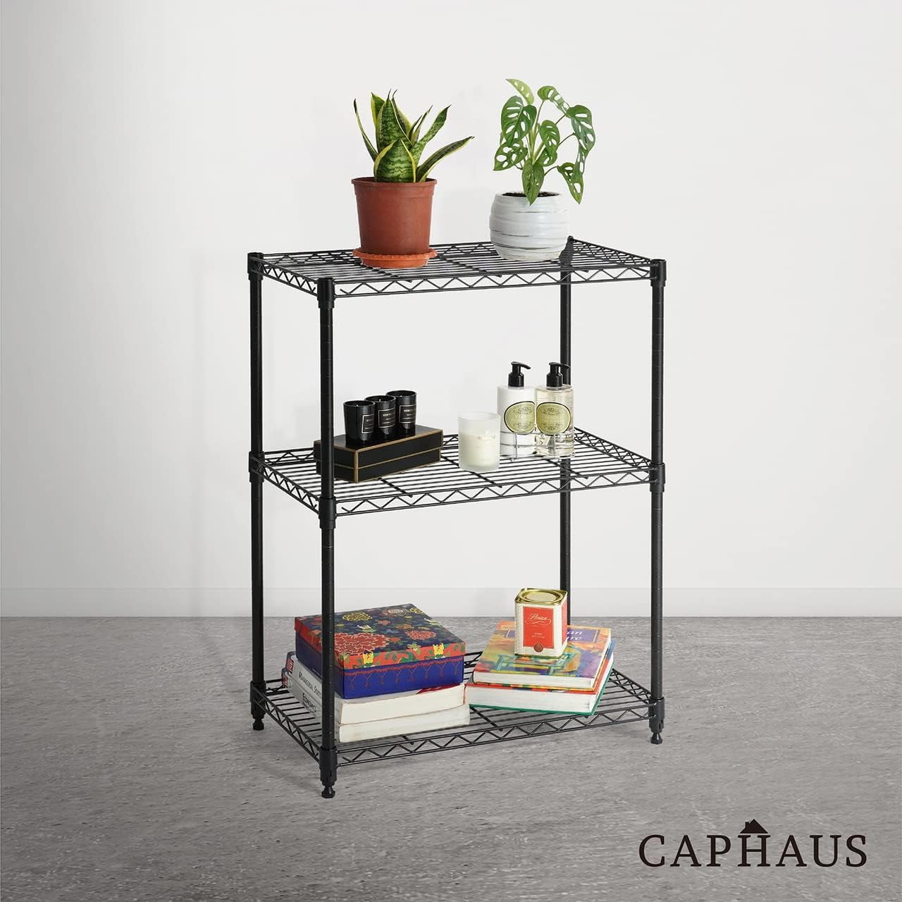 3/4/5-Tier Adjustable Height Wire Shelving Unit, Rack Shelving, Metal Steel Shelves, Garage ...