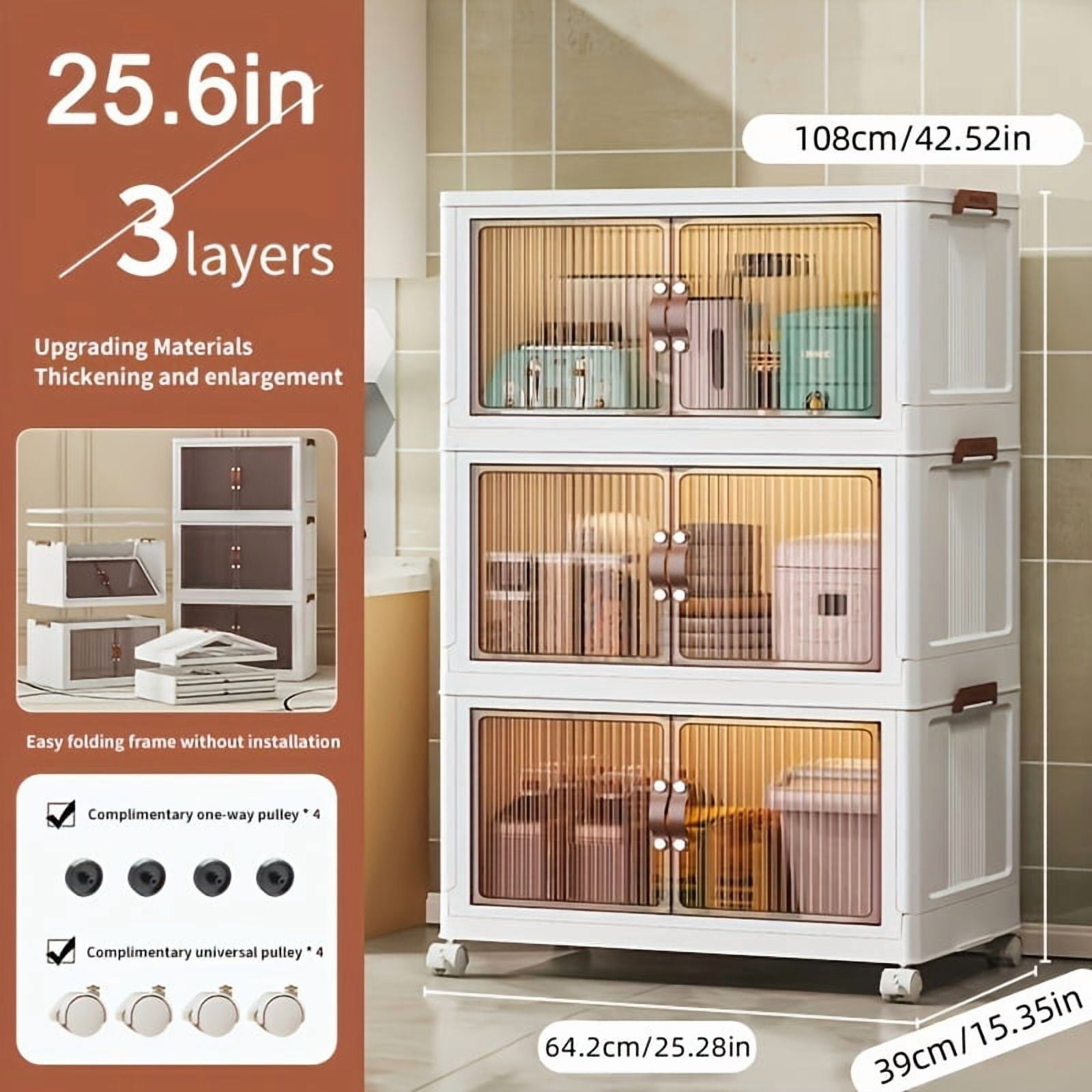 3/4/5-Tier Modern White Plastic Storage Shelf - Space-Saving Multi ...