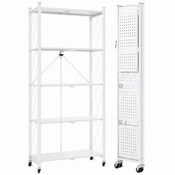 3/4/5-Tier Office Storage Rack, With Wheeled Multi-layer Storage ...