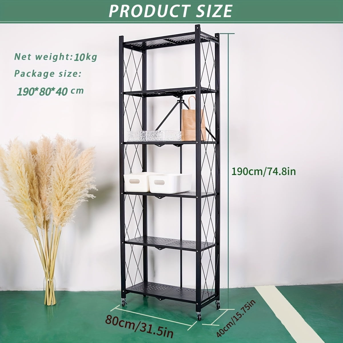 3/4/5-layer Folding Racks, Free Installation Storage Racks, Storage ...