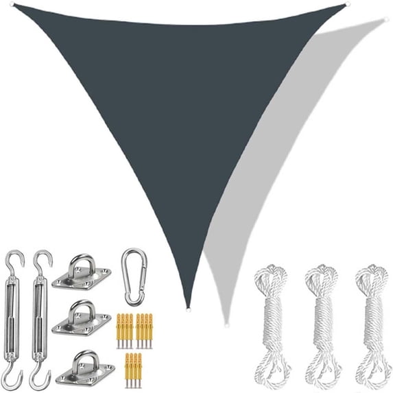 3×4×5M Right Angle Triangle Shade Sail with Hardware Kit Waterproof ...