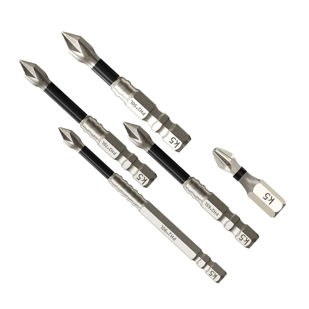 3/4/5Pcs Cross Magnetic Screwdriver Bit 20/50/65/70/90Mm Alloy Steel ...