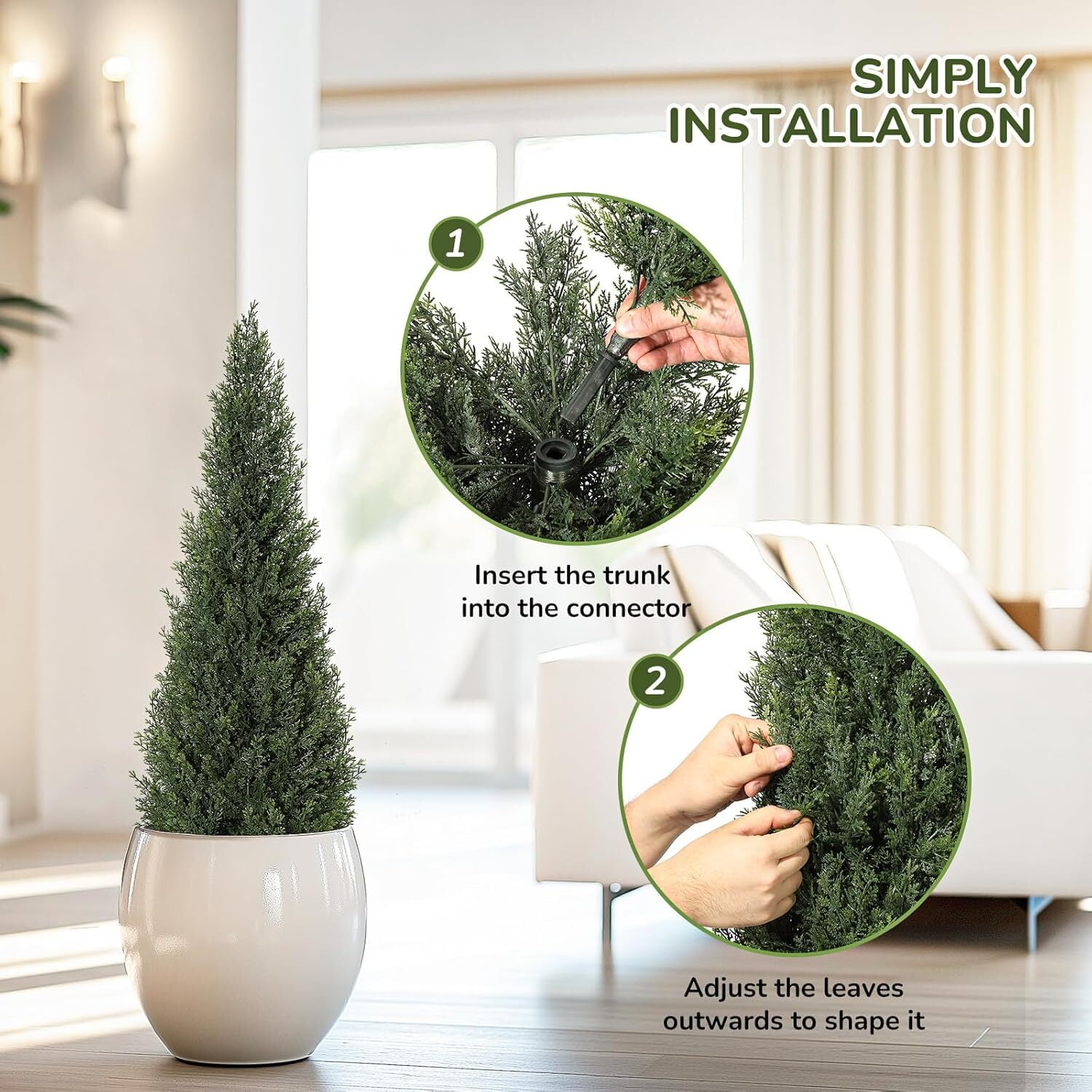Customer reviews for 3/4 /5ft Artificial Cedar Tree, Home Decor Fake ...