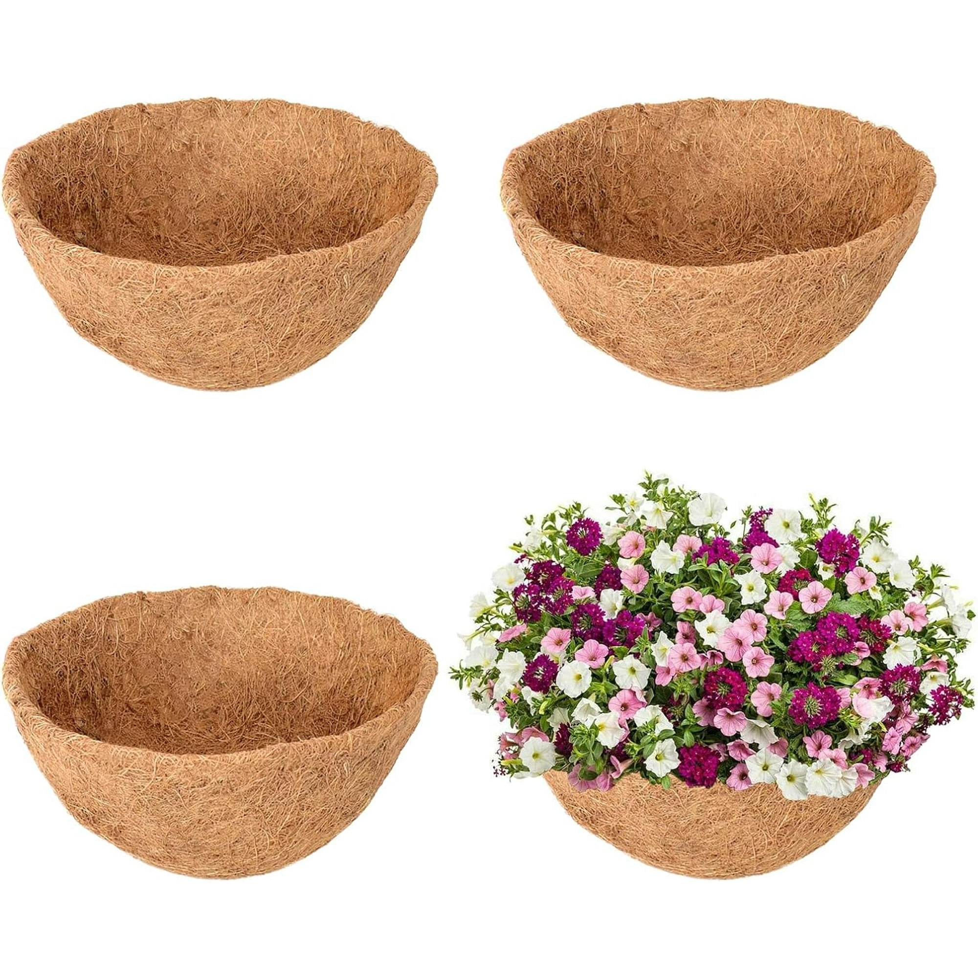 3/4/6 Pack 8/10/12/14/16/18/20Inch Hanging Basket Coco Liners ...