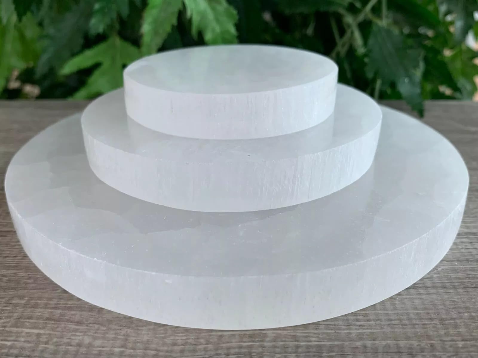 3" 4" & 6" Selenite Charing Plate Circle, Selenite Charging Station for ...