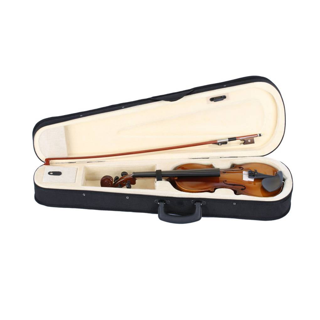 3/4 Acoustic Violin Solid Wood Fiddle Case Bow Rosin Kids Students ...