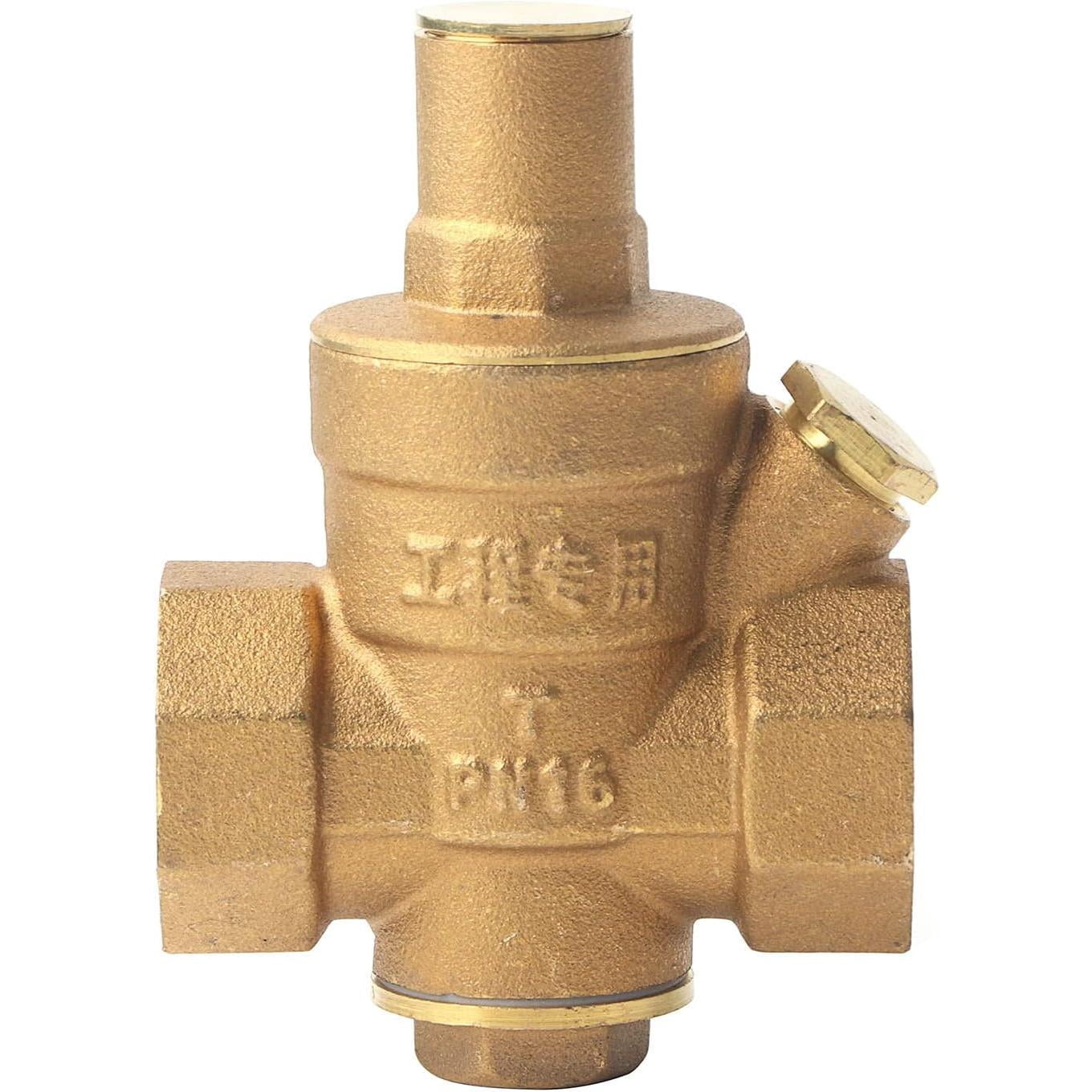 3/4 Adjustable Brass Water Pressure Reducing Regulator Valve, 1.6MPa ...