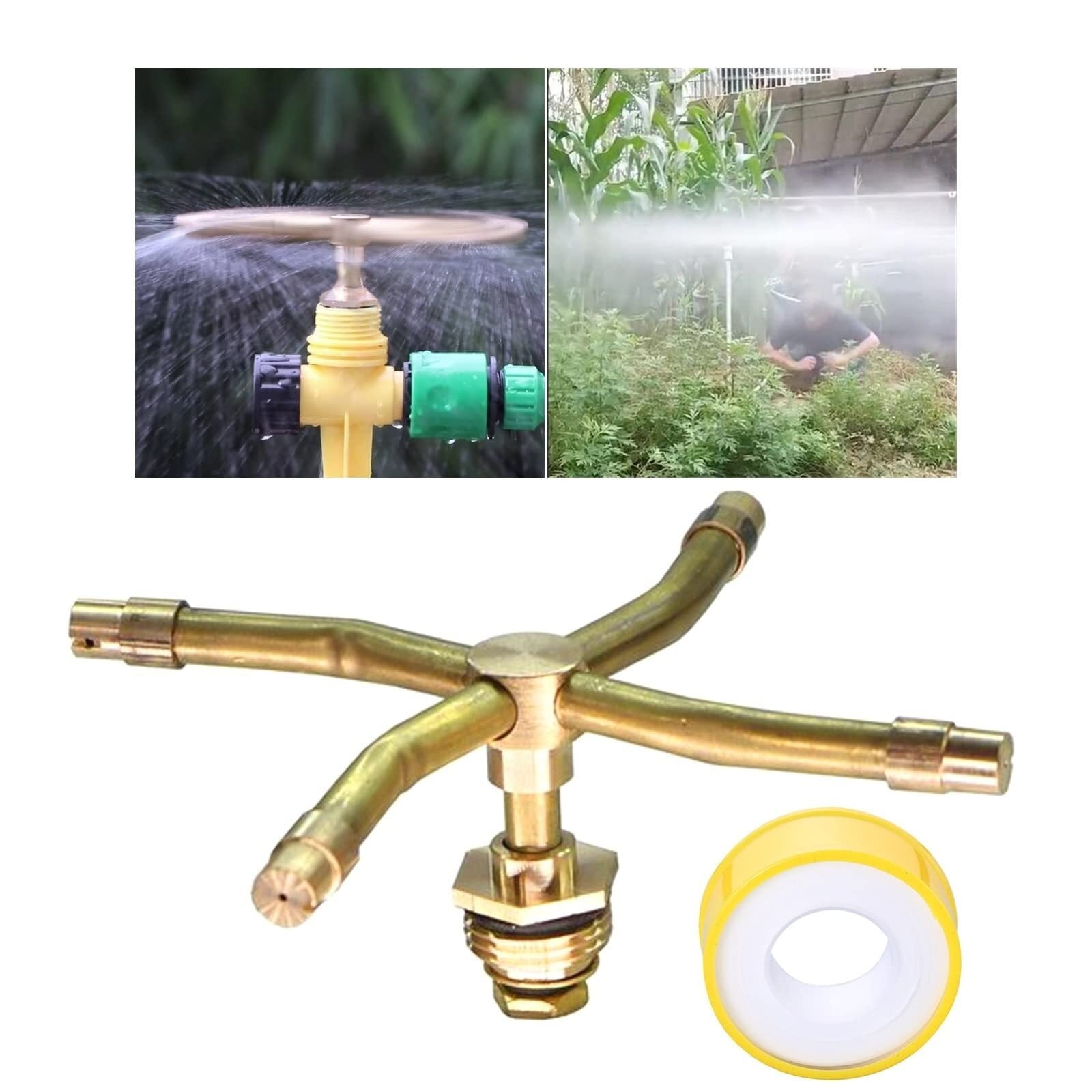 3/4 Arm Automatic Rotary Sprayer with Water Sealant Tape, 360 Degree ...