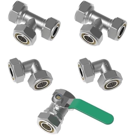 3/4" Brass Air line Fittings for for 3/4 Inch Tubing Compatible with ...