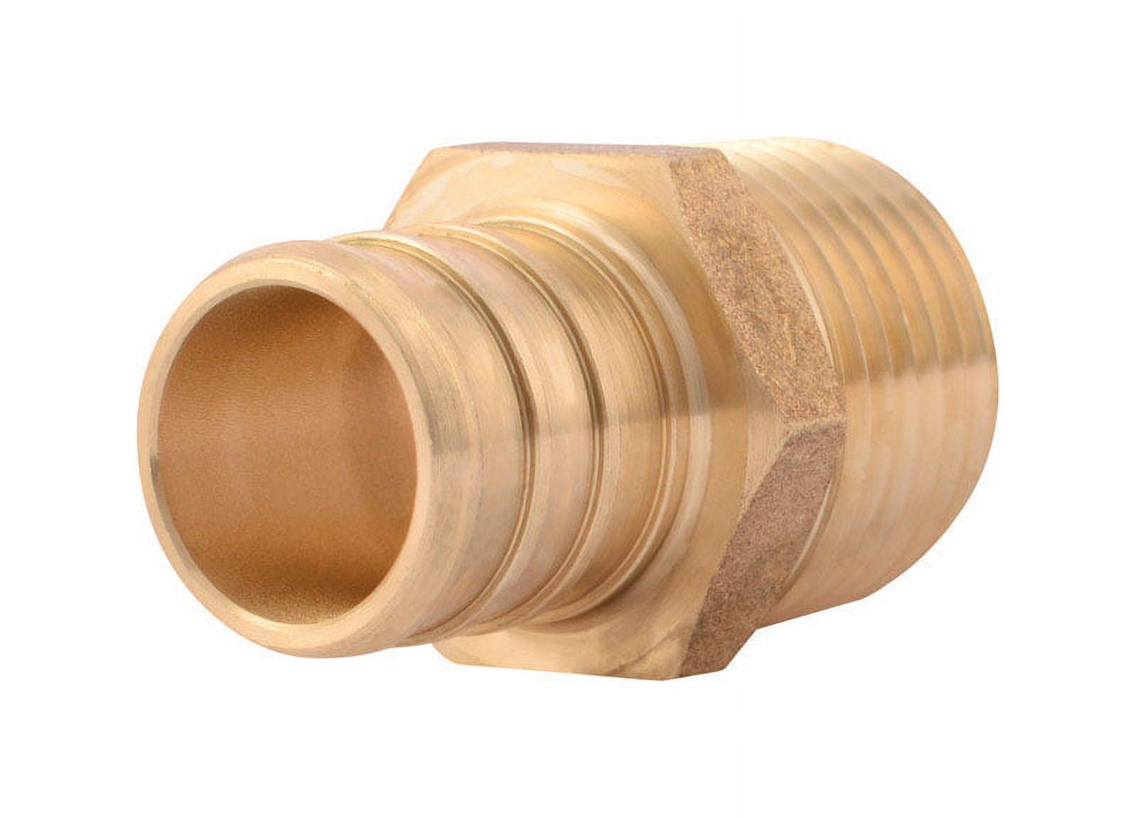 3/4" Brass Barb X 1/2" Male Pipe Thread Pex Adapter, Sharkbite ...