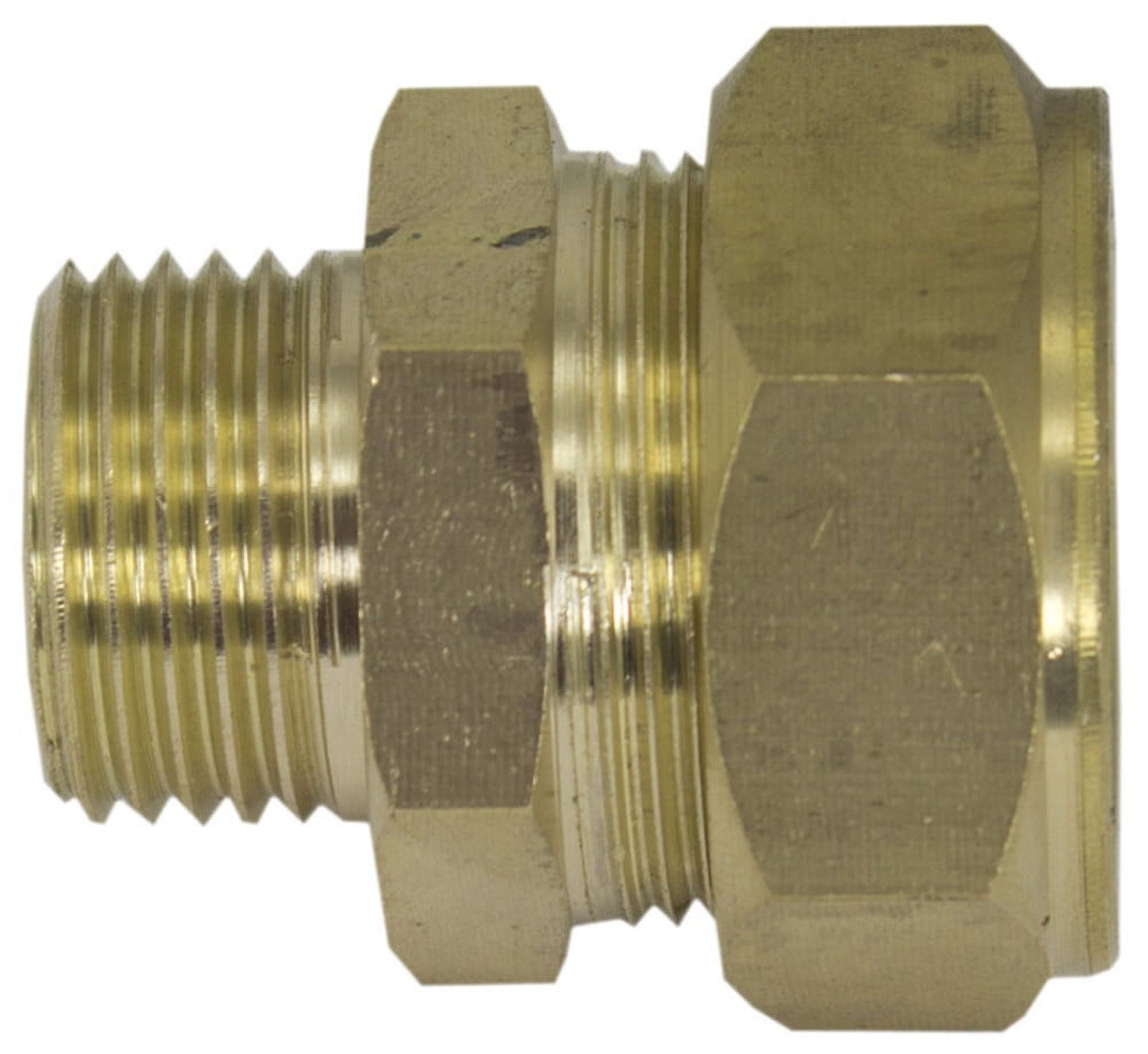 3/4" Brass Compression x 1/2" Male Fitting, 10 Pack - Walmart.com