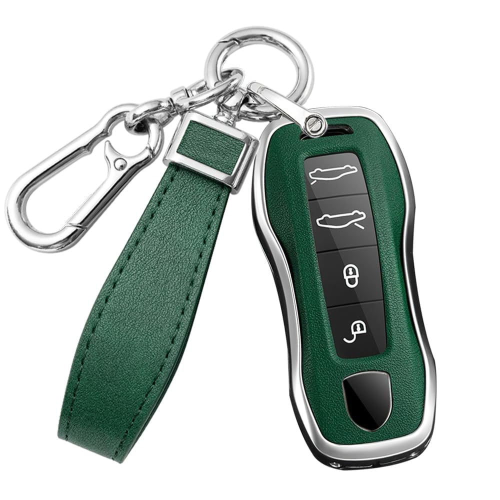 3 4 Button Key Fob Cover for Porsche 911 Cayenne Macan Panamera Taycan ...