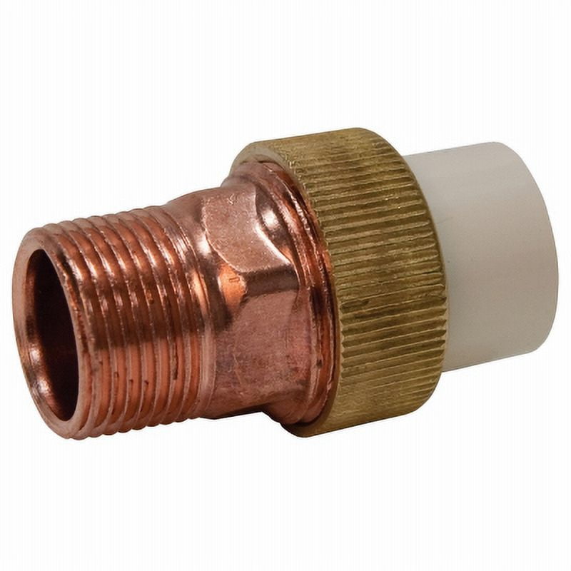 3/4" CPVC Slip x Brass Male Iron Pipe Transition Union Lead Free, Each ...
