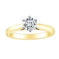 AFFY 3/4 Carat Round Shape White Natural Diamond 6 Prong Solitaire ...