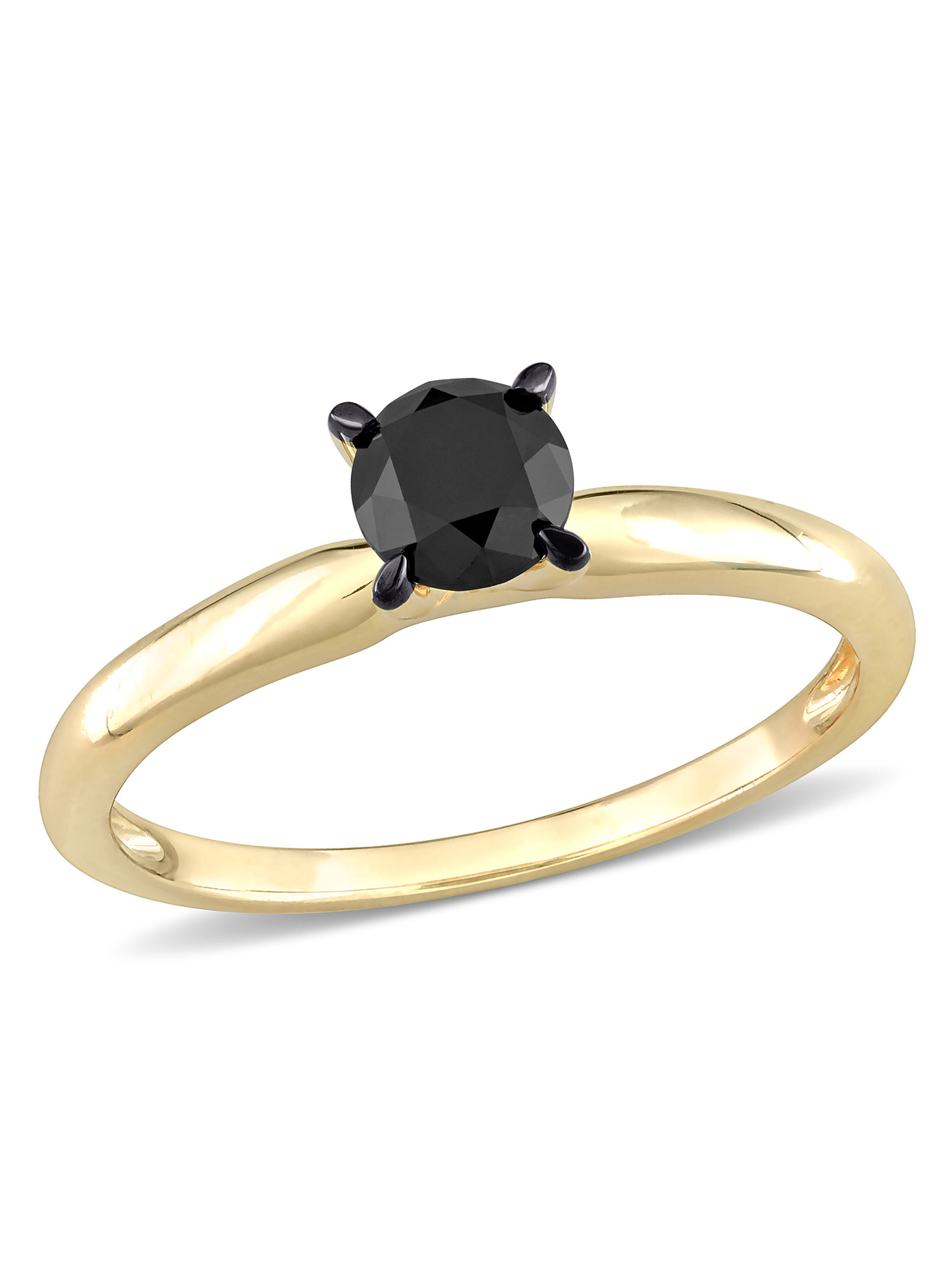 3 4 Carat T W Diamond Solitaire 14kt Yellow Gold Engagement Ring