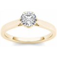 3 4 Carat T W Diamond Solitaire 14kt Yellow Gold Engagement Ring