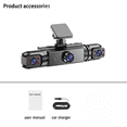 3/4 Channel Car Dash Cam HD Driving Recorder, Front 1080P + Rear/Left ...