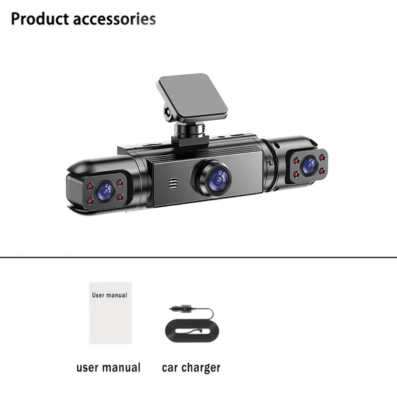 3/4 Channel Car Dash Cam HD Driving Recorder, Front 1080P + Rear/Left ...