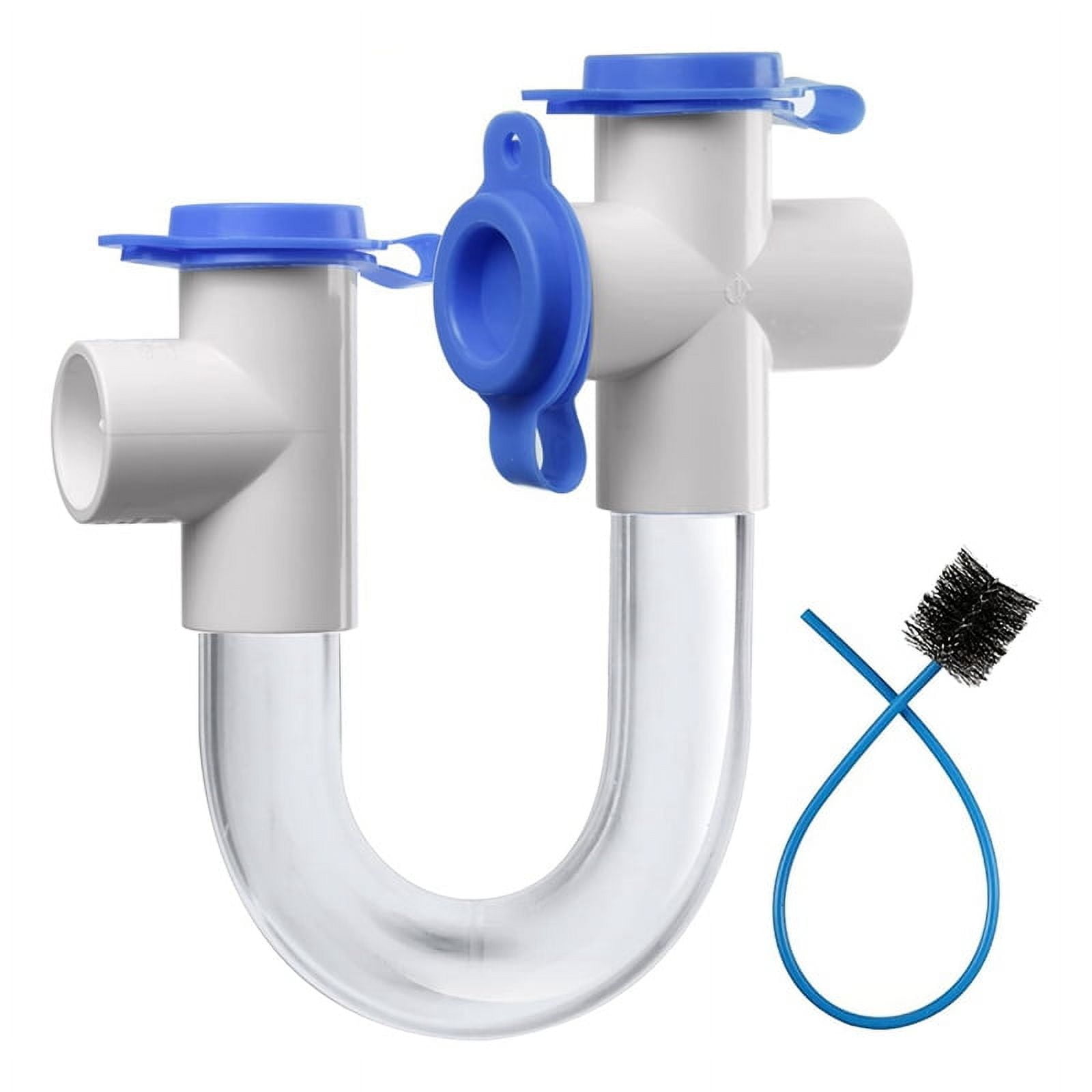 3/4 Clear PVC U Trap Pipe Fitting Connector with Cleaning Brush for ...