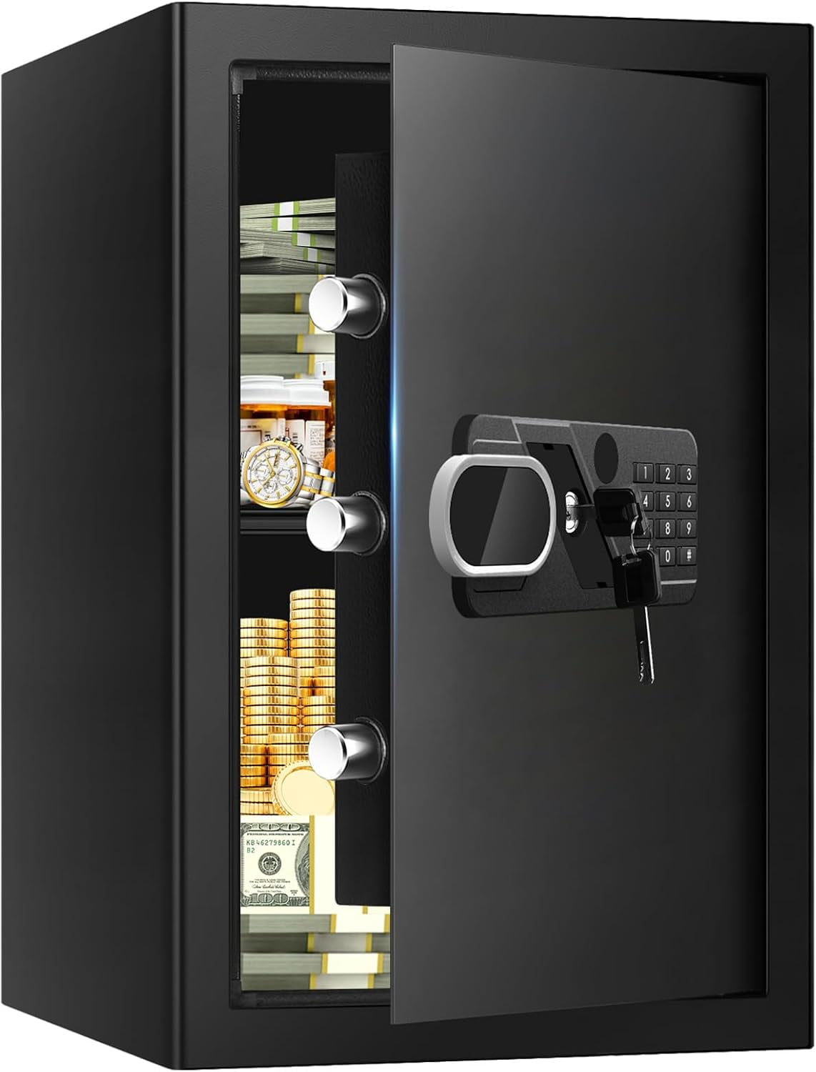 3.4 Cub Large Home Safe Fireproof Waterproof, Digital Security ...