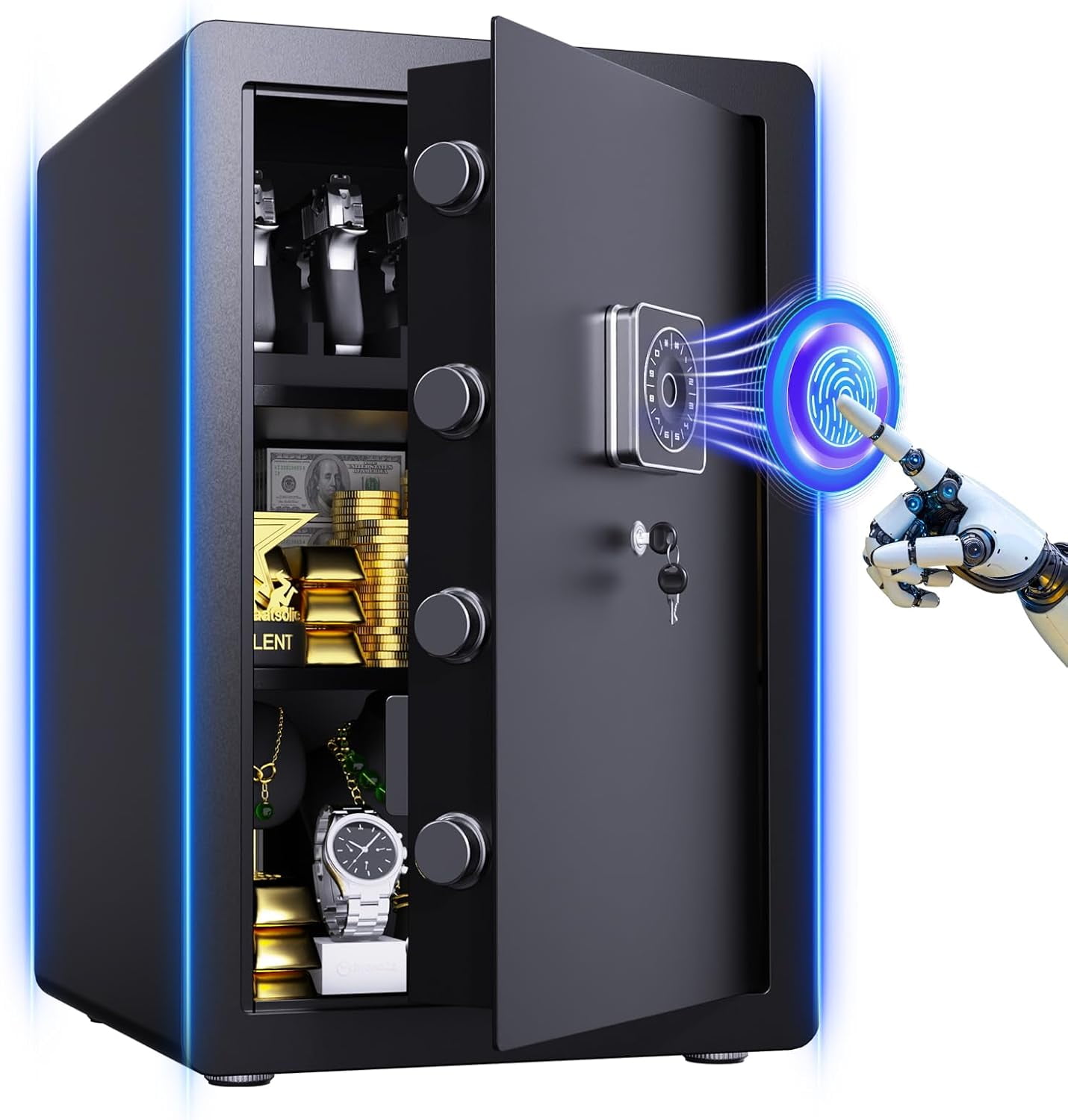 3.4 Cuft Biometric Fireproof Waterproof Safe Box for money Fireproof ...