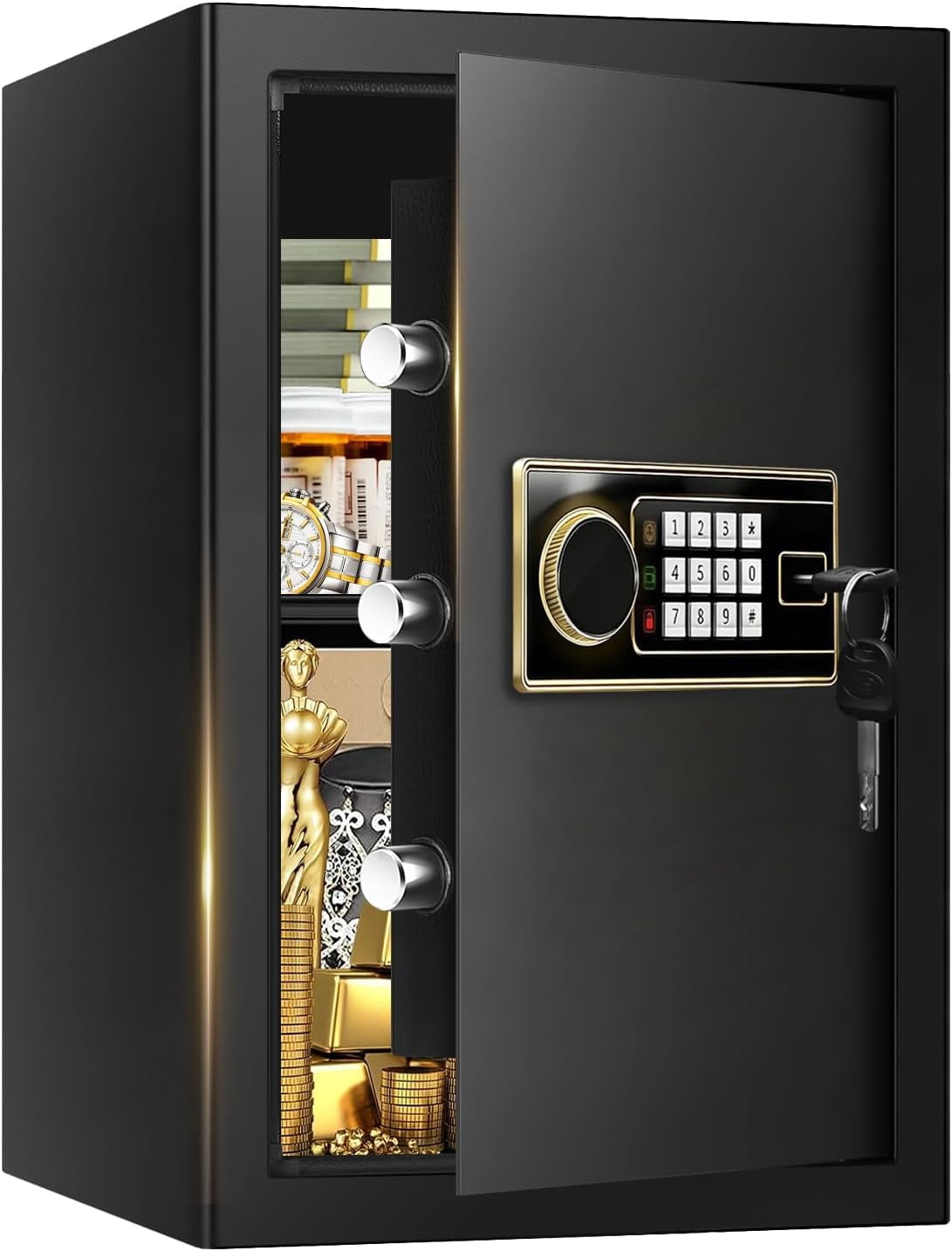 3.4 Cuft Large Fireproof Safe for Home, Safety Box with Programmable ...