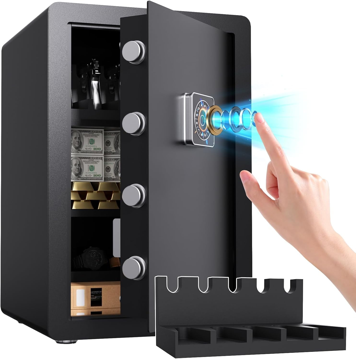 3.4 Cuft Safe Box, Biometric Fire Froof Safe for Home Documents ...