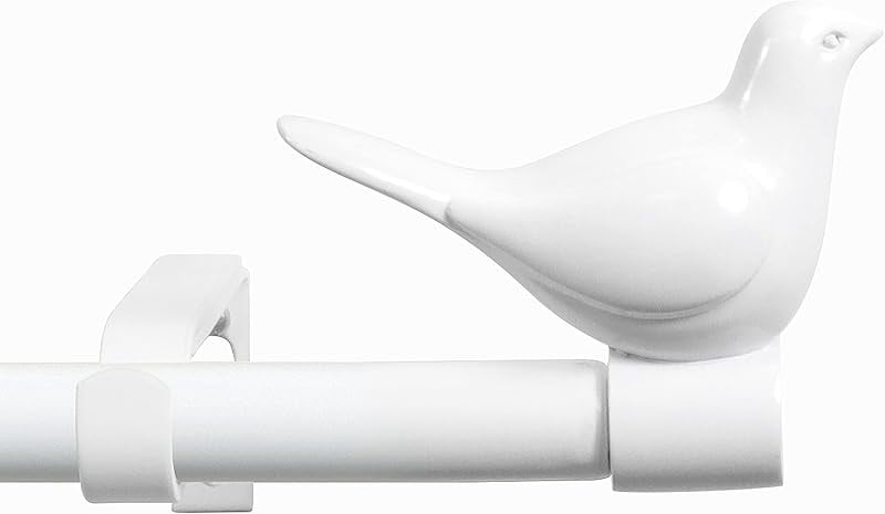 3/4" Diameter Farmhouse Single Window Treatment Curtain Rod, Bird ...