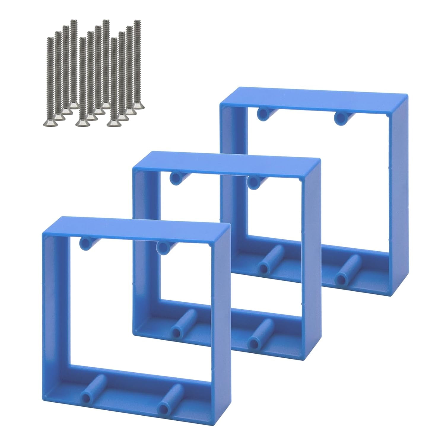 3/4” Double Gang Receptacle Outlet Box Extender,Blue Electric Box ...
