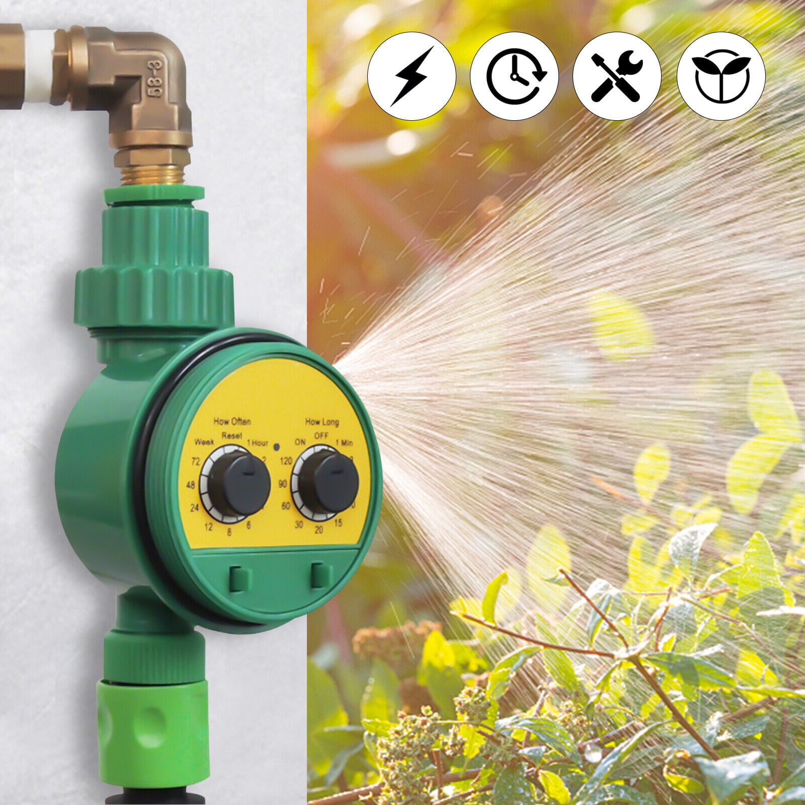 3/4" Faucet ABS Digital Water Timer Irrigation Controller Intelligence ...