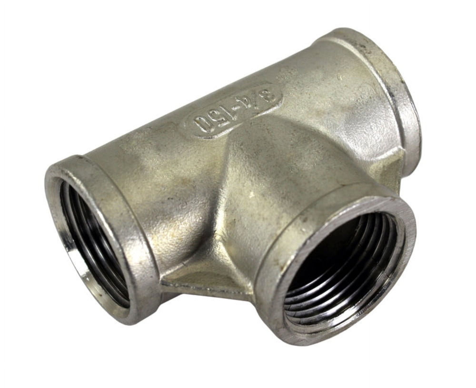 3/4" Female Ports Stainless Steel Fittings Tee, 5 Pack - Walmart.com