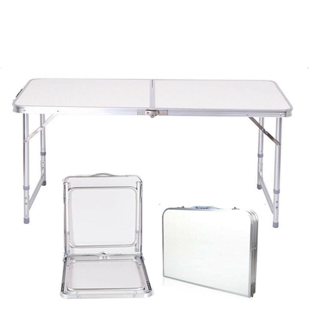 3'/ 4' Ft Aluminum Camping Folding Table Portable Office Camping Picnic ...