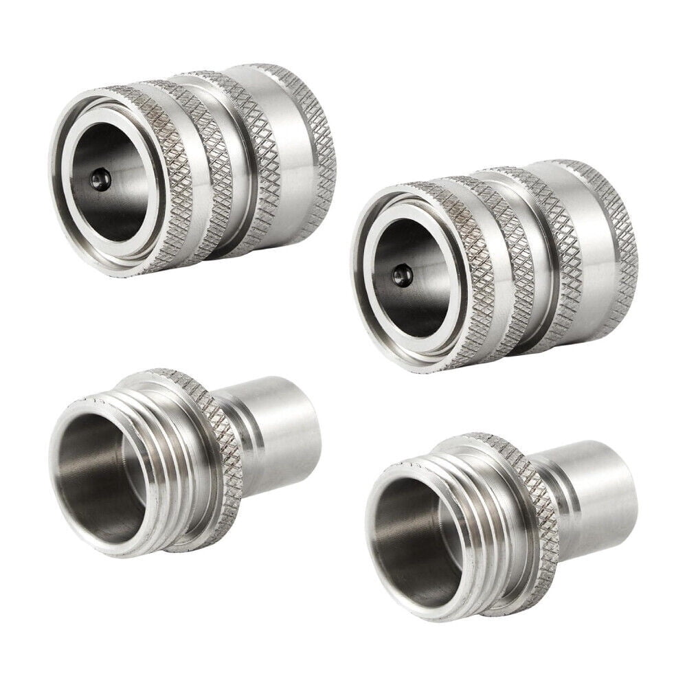3/4'' GHT Garden Water Hose Connector Stainless Steel Quick Connect ...