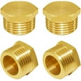 3/4" GHT Male Brass Pipe Plug Outer Hex Head Garden Hose Plug Pipe ...