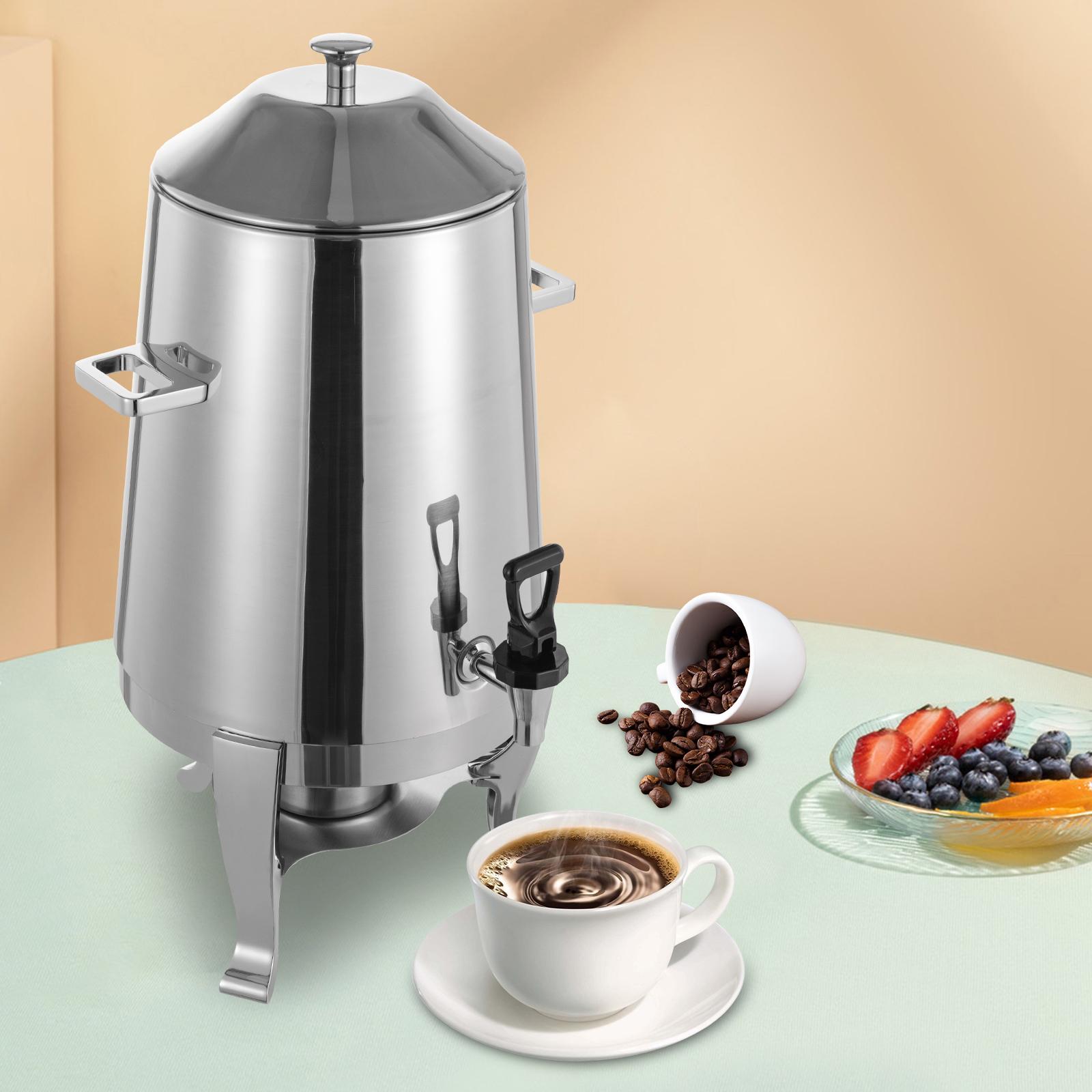 3.4 Gallon Stainless Steel Hot Beverage Drink Dispenser Can, Coffee Urn ...