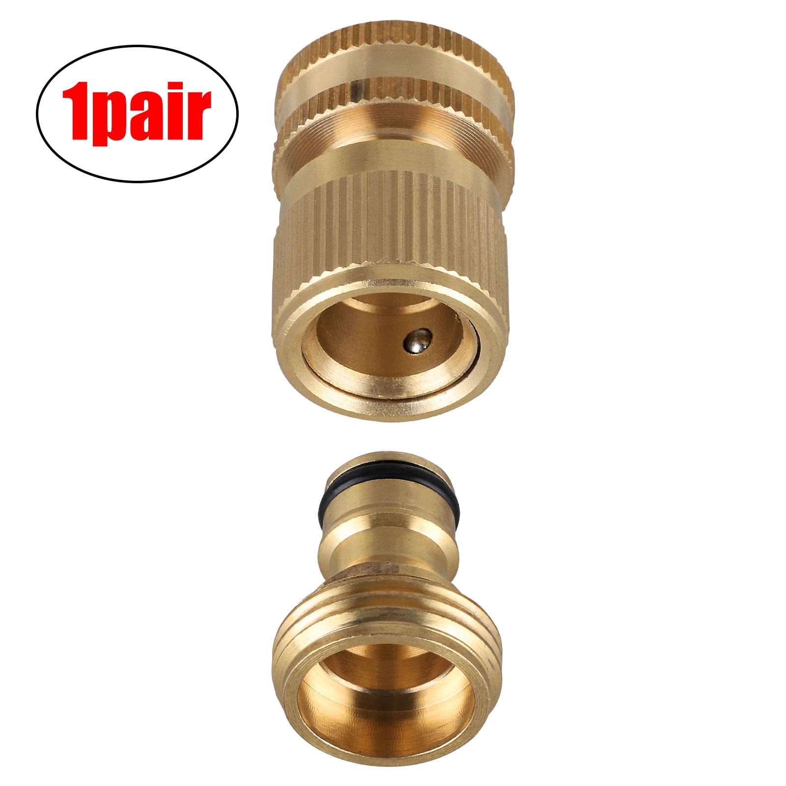 3/4" Garden Water Hose Quick Connector Fit Brass Female Male Connect ...