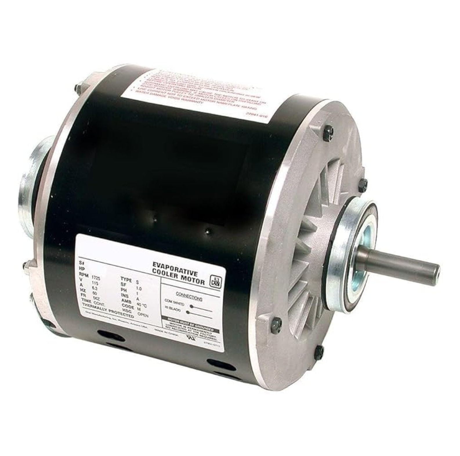 3/4 HP 115V 2-Speed Motor - 100% Copper Windings, 1/2" Shaft, 56Z Frame ...