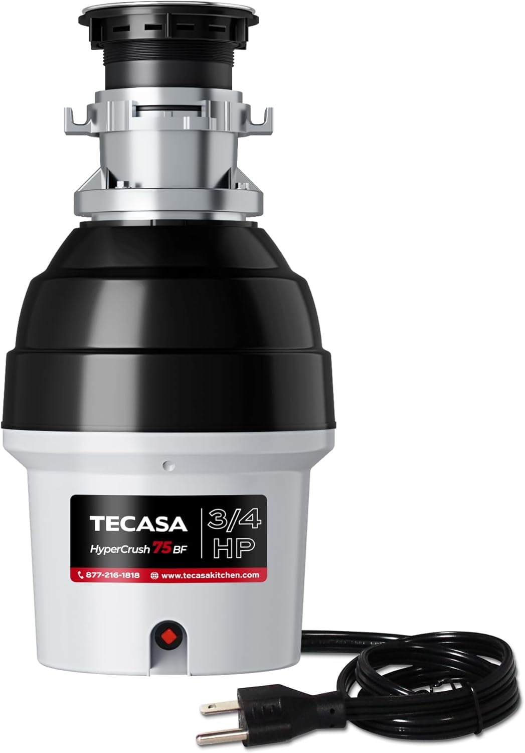 TECASA 0.75 HP Batch Feed Garbage Disposal with Power Cord - Walmart.com