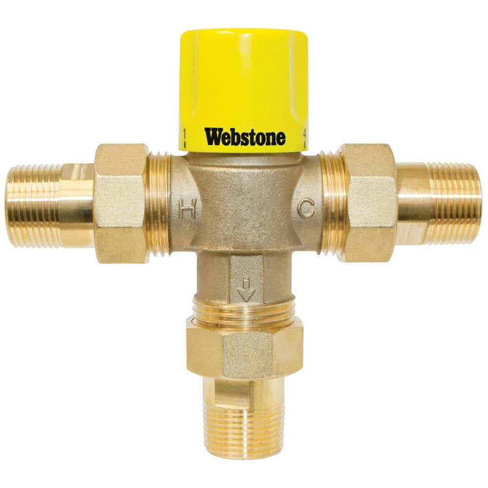 3/4 In. MIP Thermostatic Mixing Valve For Low Temp Hydronic Heat And ...