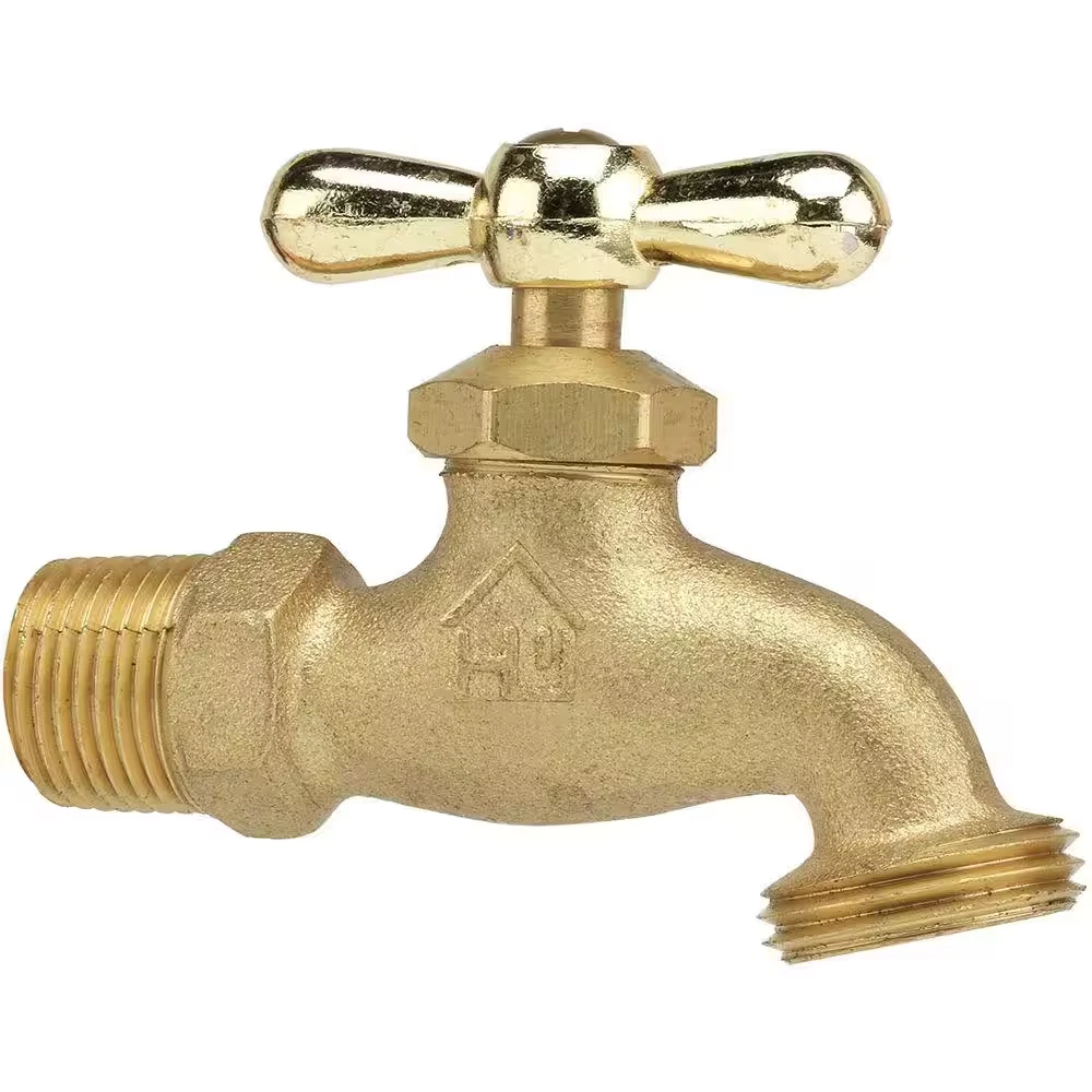 3/4 In. MIP and 1/2 In. FIP X 3/4 In. MHT Lead Free Brass Hose Bibb ...