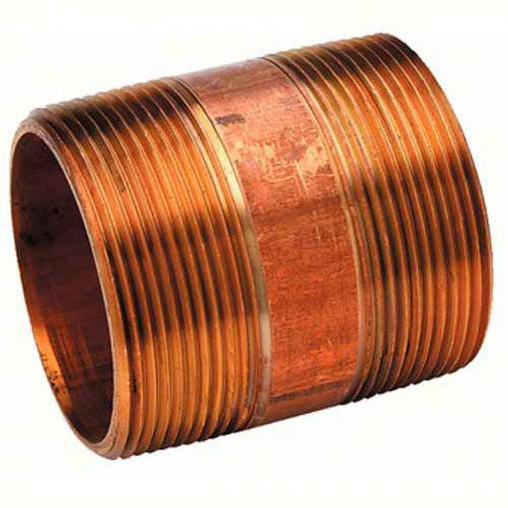 3/4 In. X 1-3/8 In. Lead Free Seamless Red Brass Pipe Nipple - 140 PSI ...
