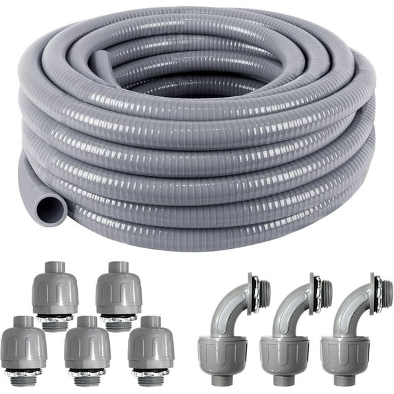 3/4 Inch 25ft Electrical Conduit Kit ,Flexible Non Metallic Liquid ...