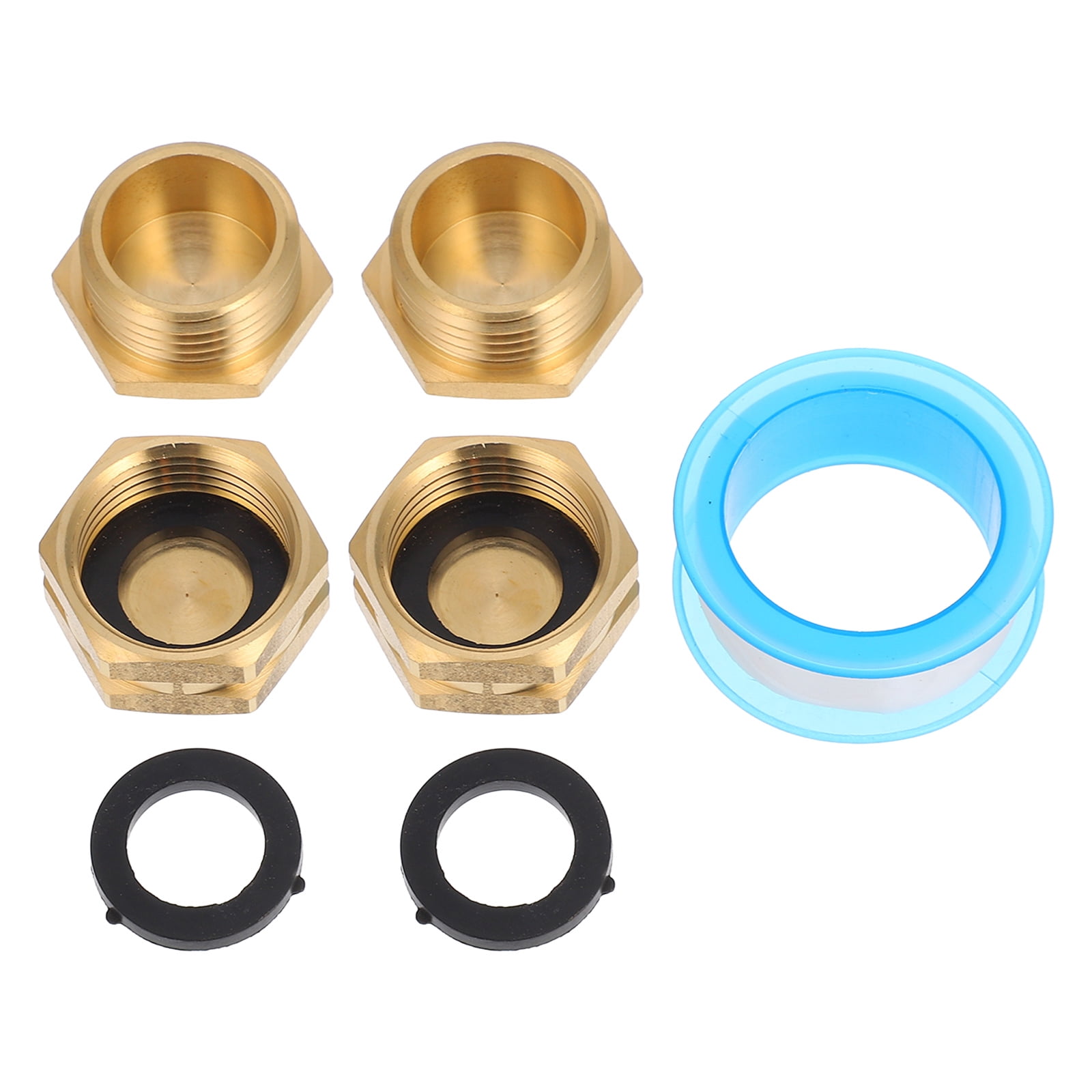 3/4 Inch Brass Garden Hose End Caps and Plugs Set Compatible with ...