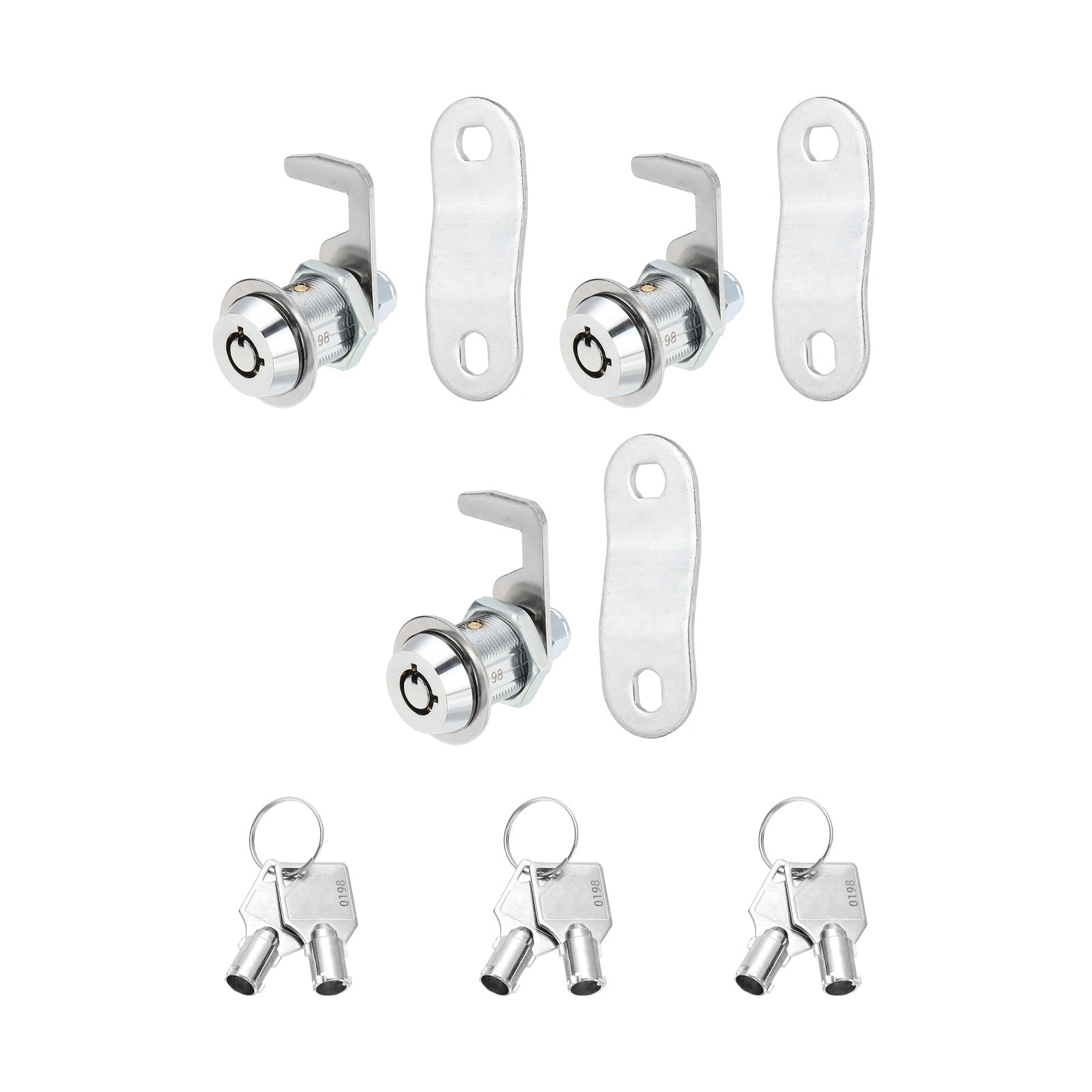3/4 Inch Cabinet Locks with Iron Key, Cam Replacement Lock Cylinder ...