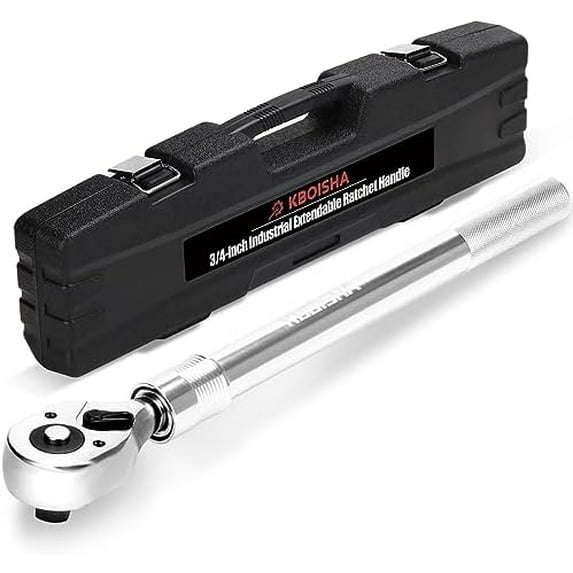 3/4-Inch Drive Extendable Ratchet Handle, Reversible Quick Release Telsecoping Ratcheting Torque ...