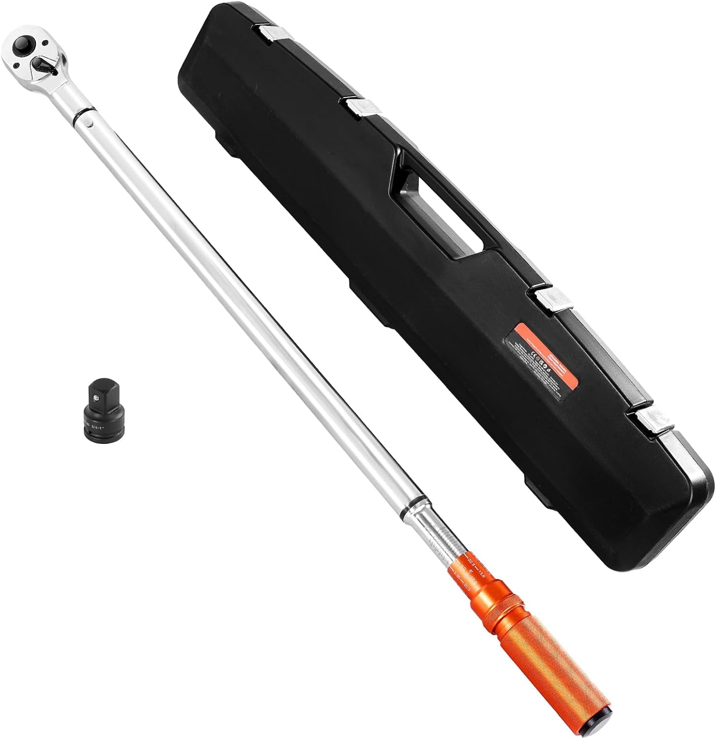 3/4 Inch Drive Torque Wrench 100-600fFT.LB/136-814Nm, 1 Inch Adapter ...